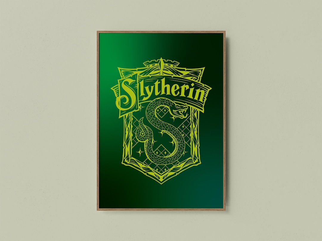 Harry Potter Series Slytherin House Crest, Slytherin Emblem Digital ...