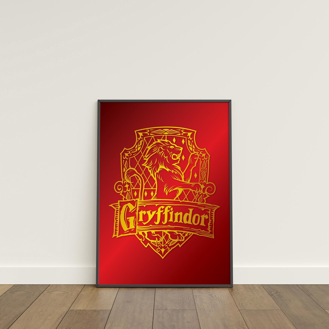 Harry Potter Series Gryffindor House Crest, Gryffindor Emblem Digital ...