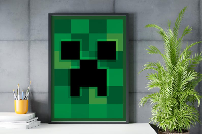 Minecraft Creeper Game Poster Digital Download - Etsy