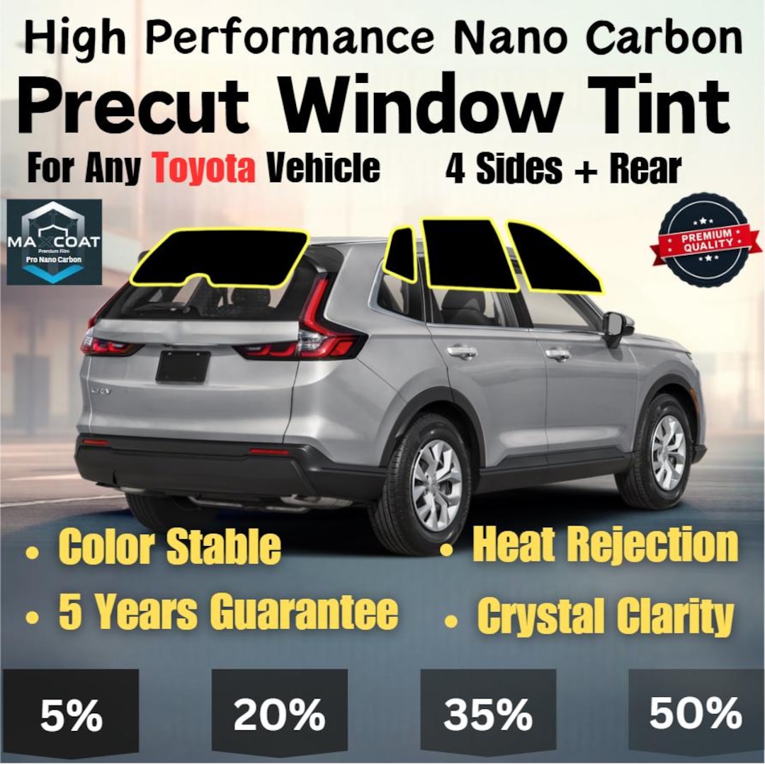Precut Window Tint for Toyota, Custom Fit, UV Block (please Include ...