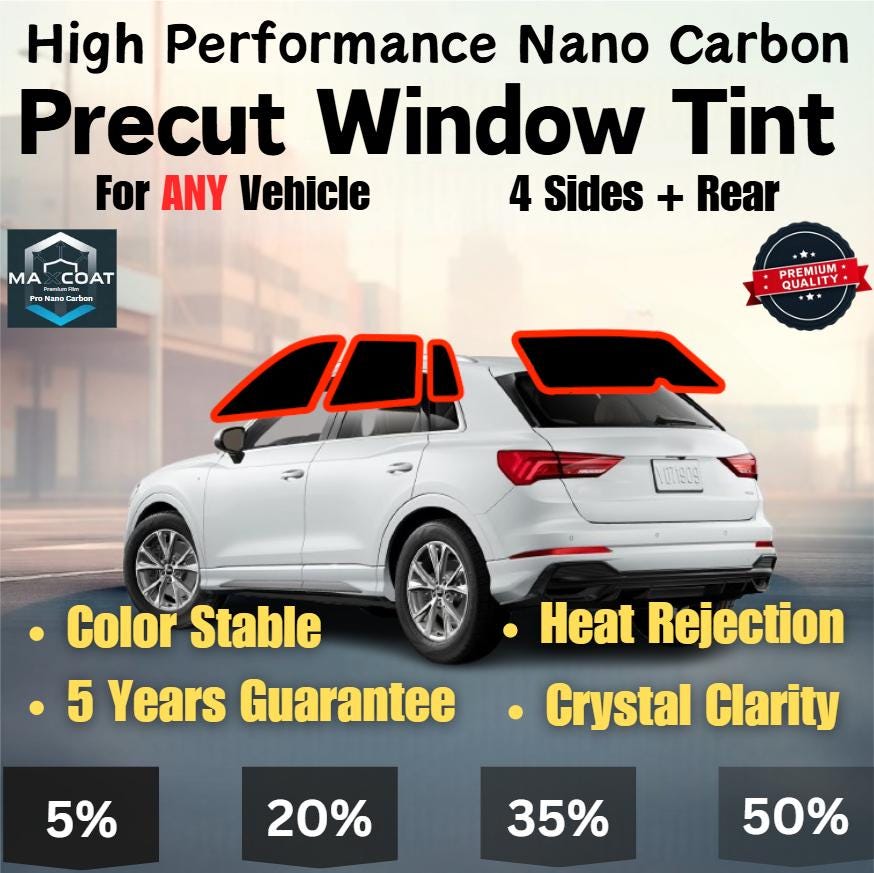 Precut Window Tint for Universal Fit, Custom Fit, UV Block (year, Make ...