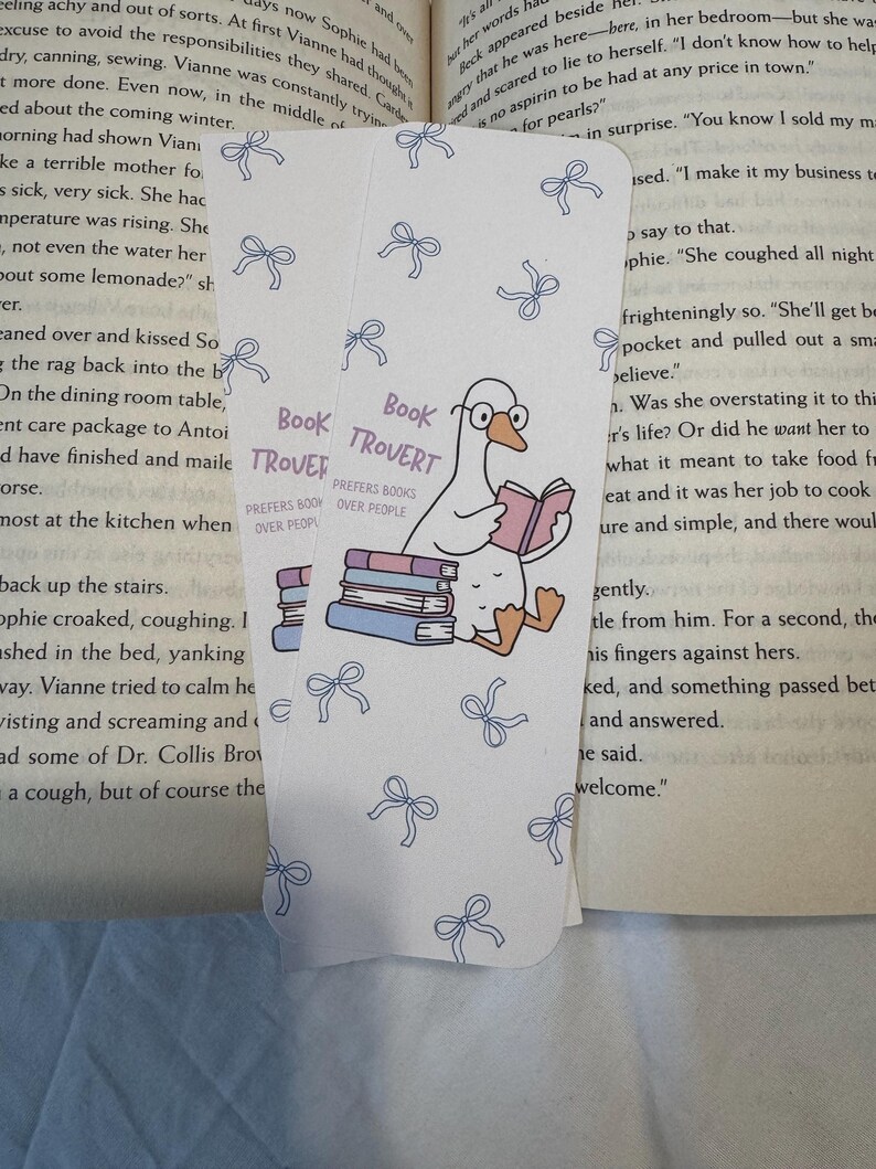 Silly Goose Bookmark: Booktrovert Gift, Book Club - Etsy