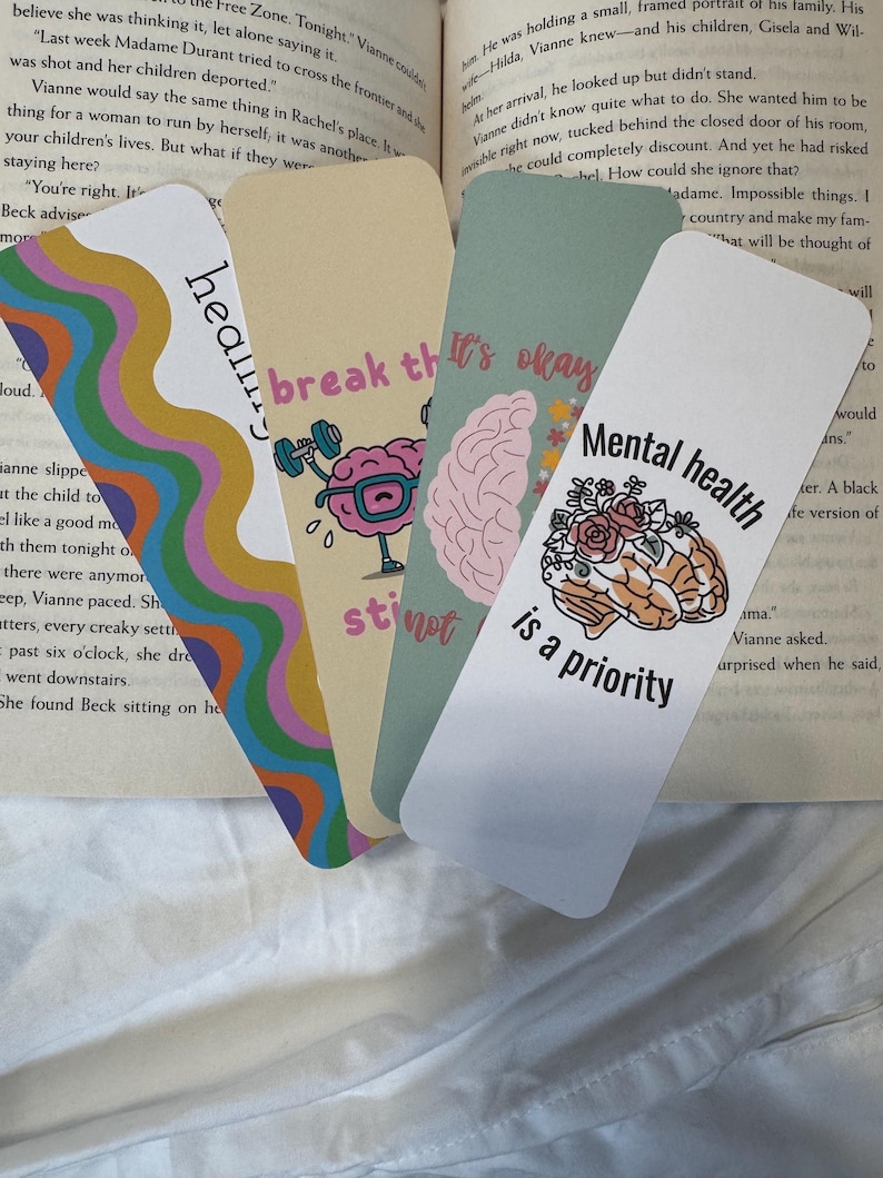 Mental Health Bookmarks: Self-love, Trauma Healing - Etsy