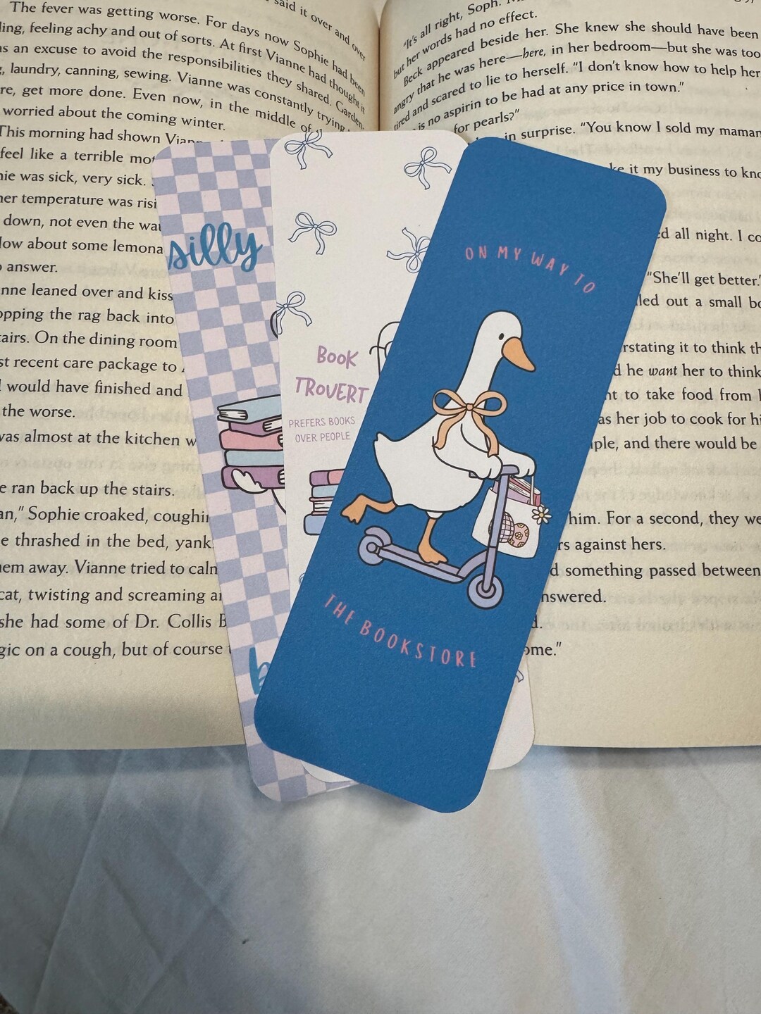 Silly Goose Bookmark: Booktrovert Gift, Book Club - Etsy