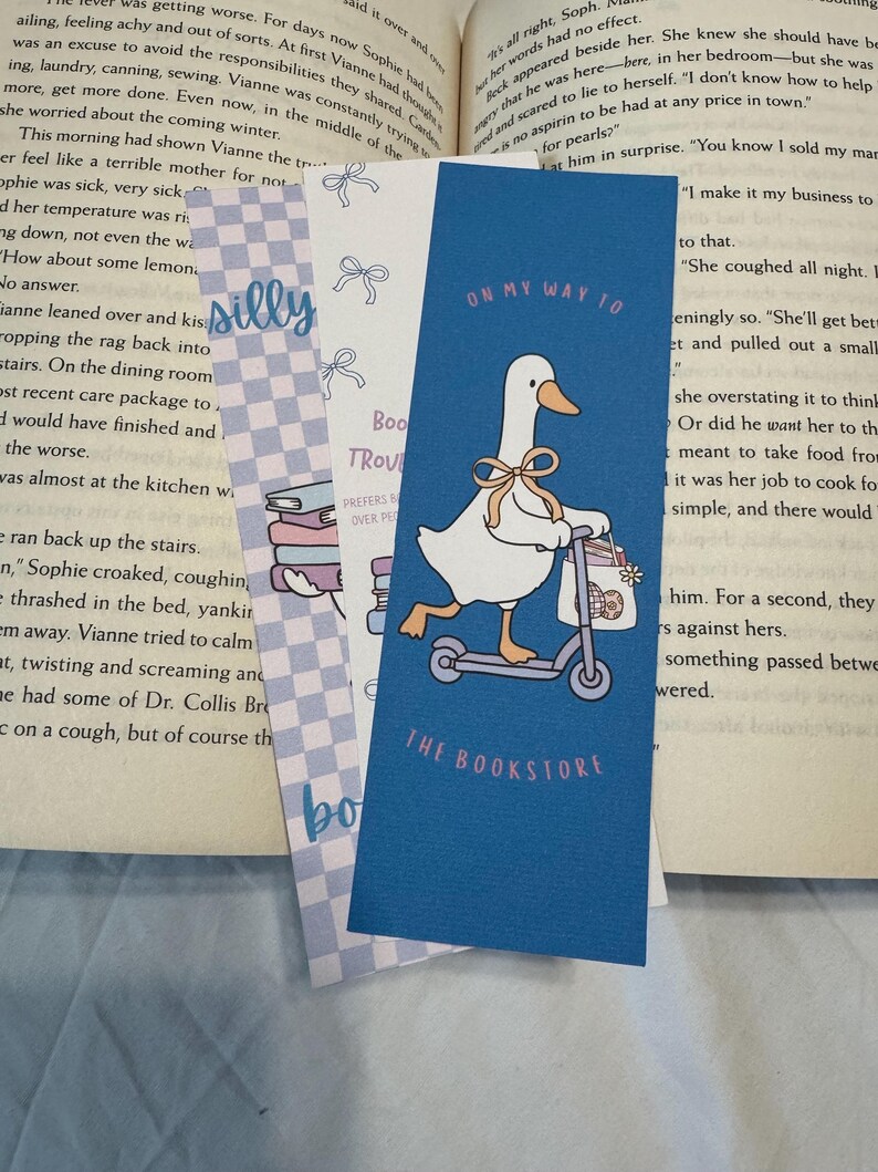 Silly Goose Bookmark: Booktrovert Gift, Book Club - Etsy
