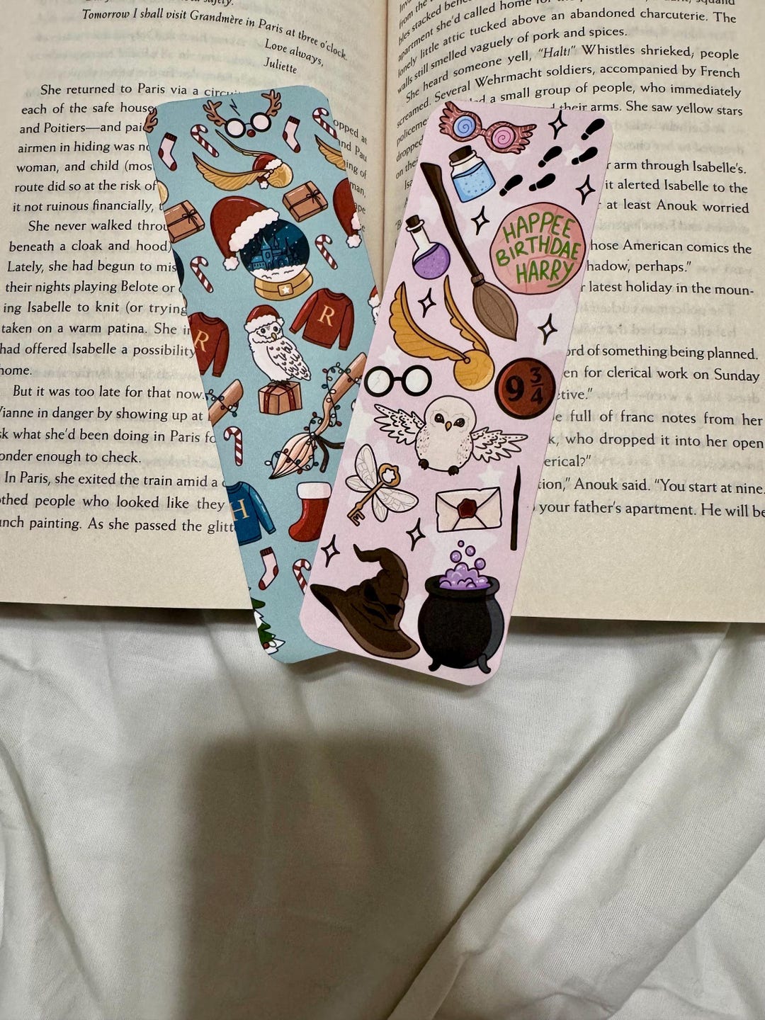 Handmade Harry Potter Bookmark: Christmas Design - Etsy