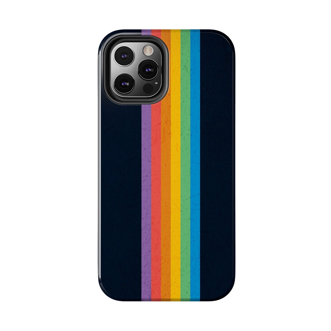 Vintage 70s Vertical Retro Stripes Phone Case for iPhone 16 15 14 13 12 ...