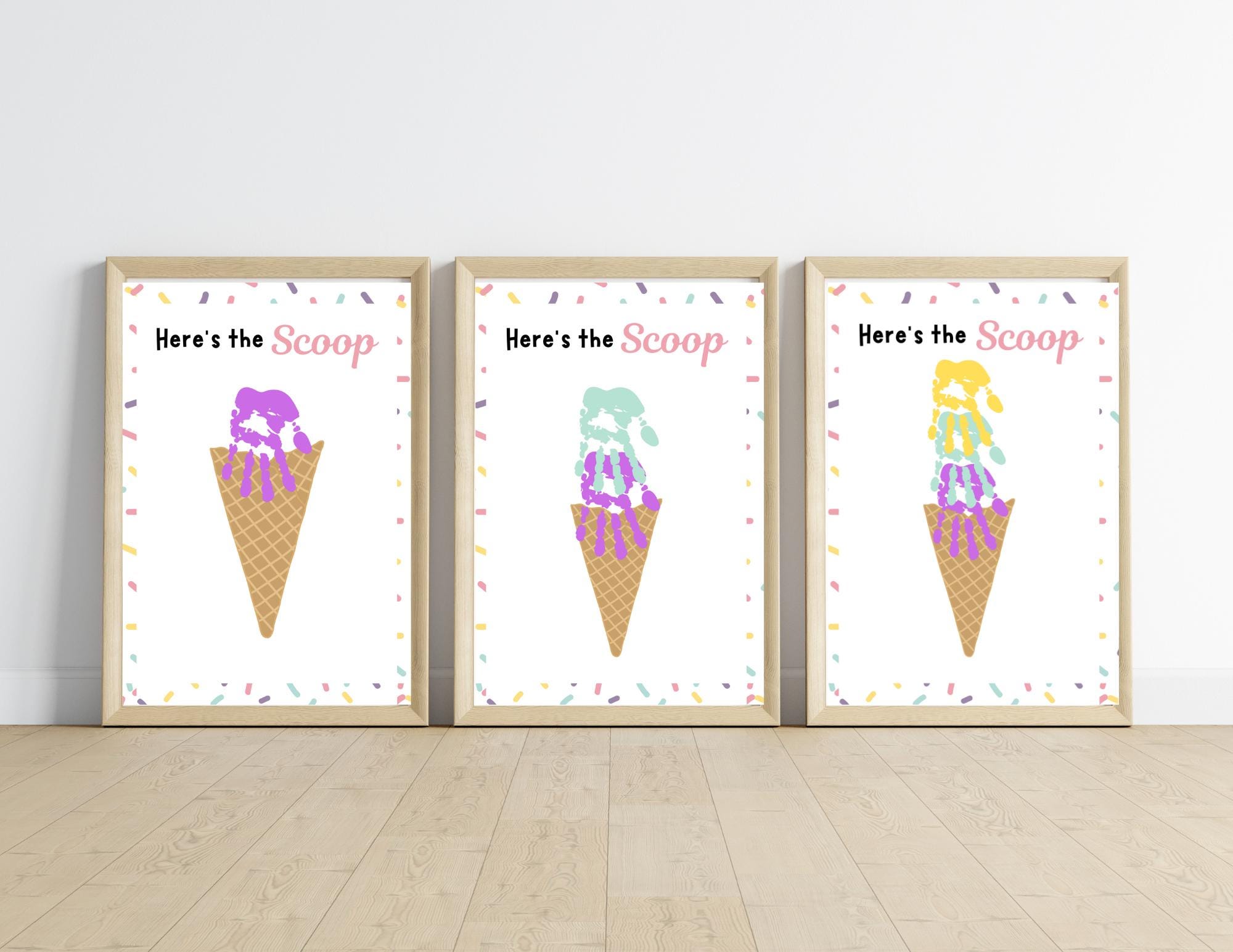 Handprint Craft Printable Summer, Summer Handprint Craft, Ice Cream ...