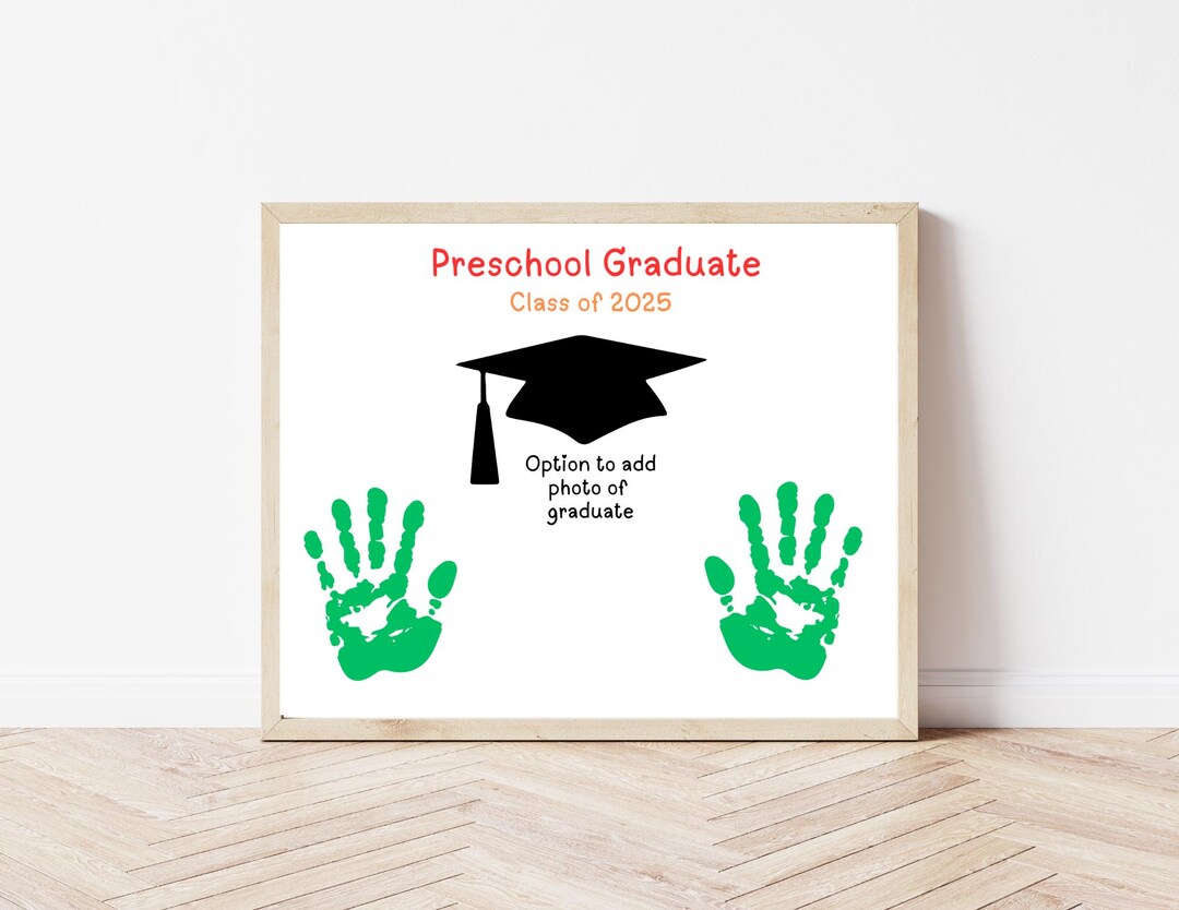 Handprint Art Keepsake, Preschool Graduation Gift, Kindergarten ...