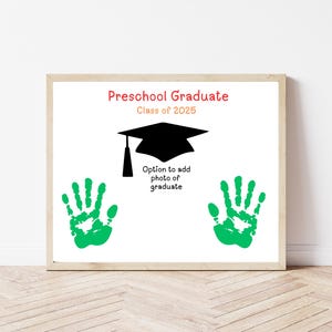 Handprint Art Keepsake, Preschool Graduation Gift, Kindergarten ...