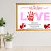 Valentines Day Handprint Craft Love, Kids Keepsake Art, Printable Heart ...