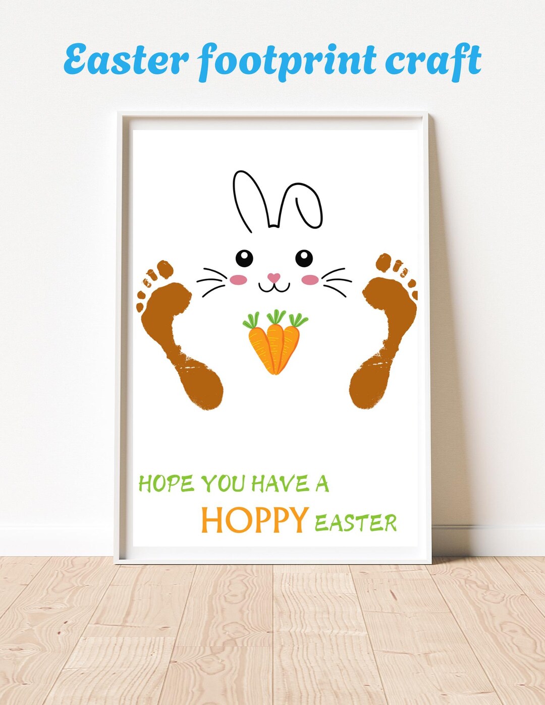 Easter Footprint Craft, Easter Handprint Sign, Easter Footprint ...