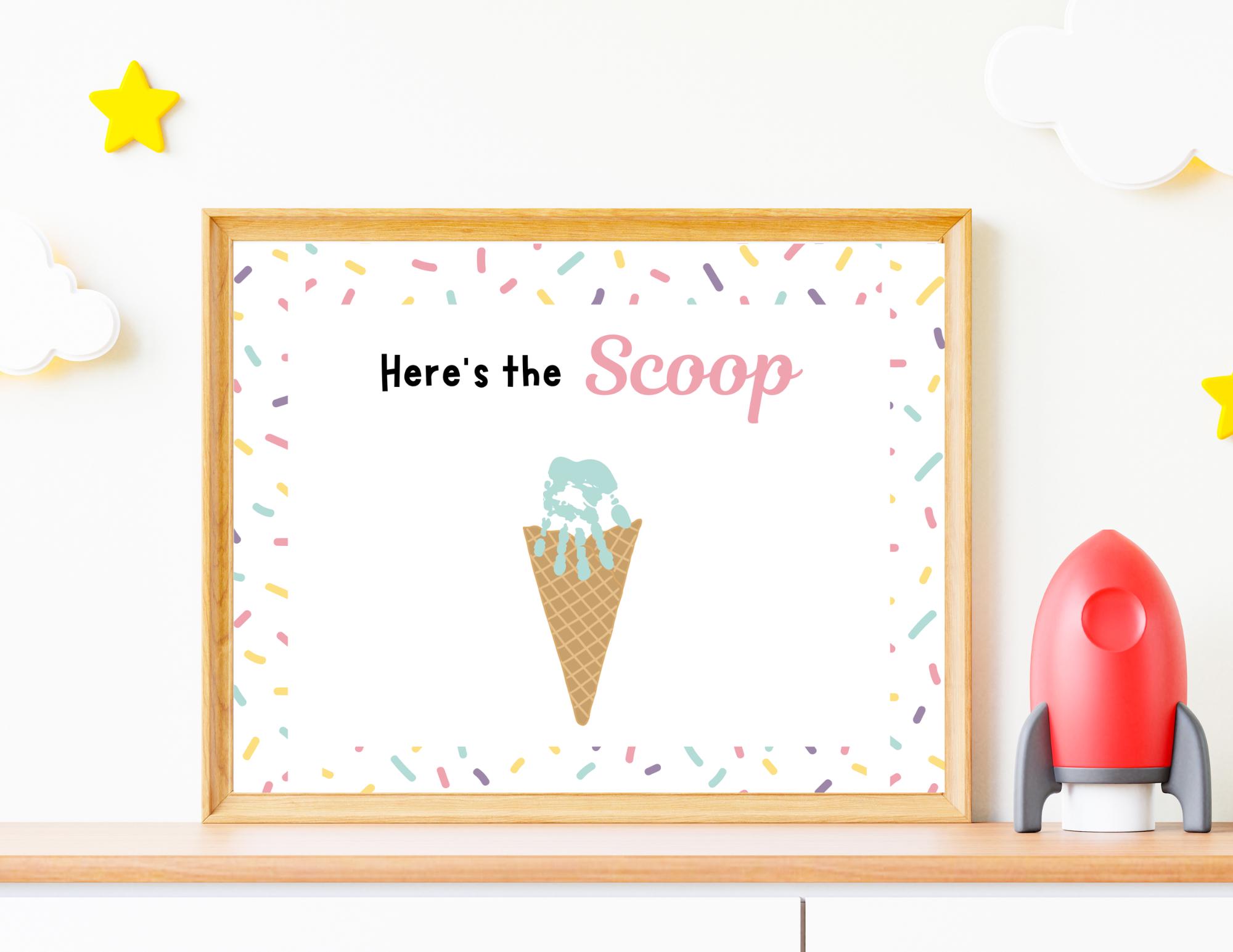 Handprint Craft Printable Summer, Summer Handprint Craft, Ice Cream ...