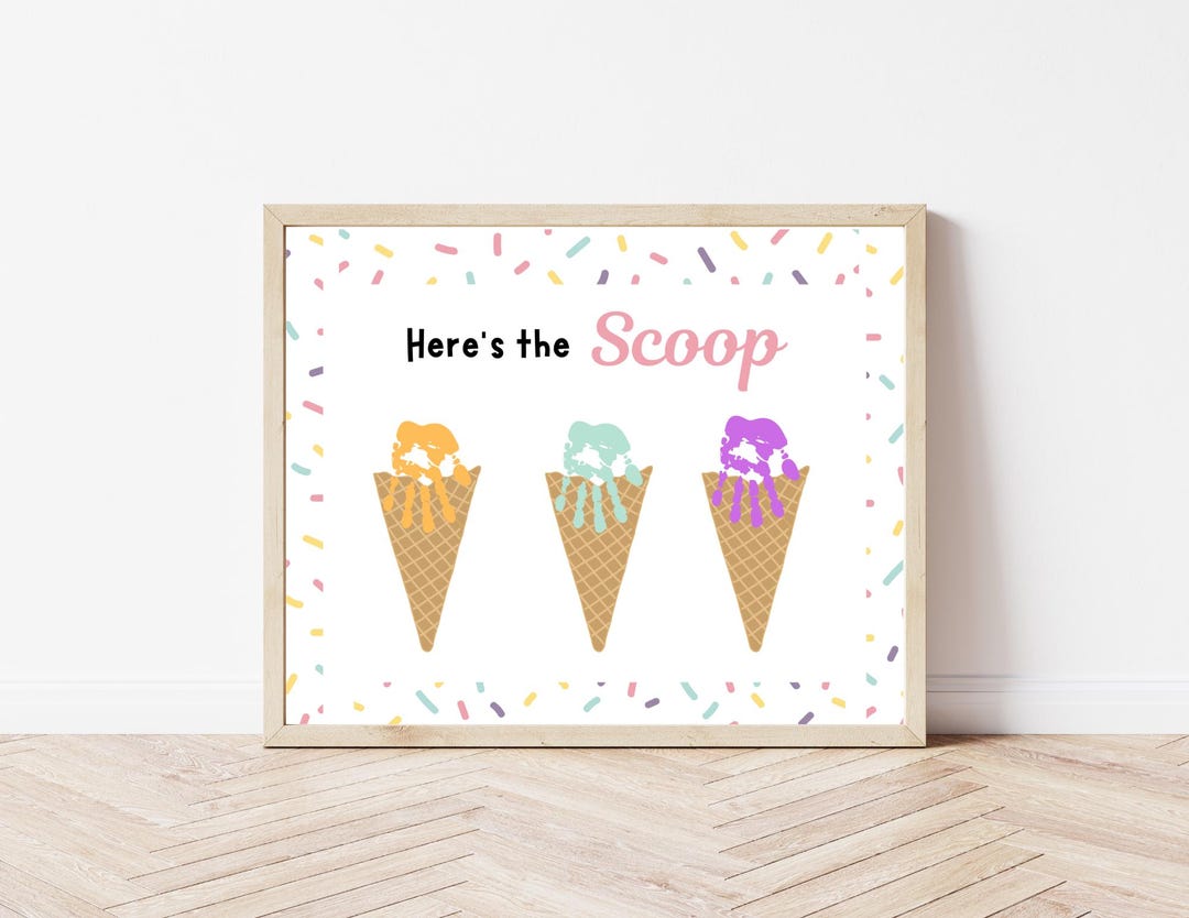 Handprint Craft Printable Summer, Summer Handprint Craft, Ice Cream ...