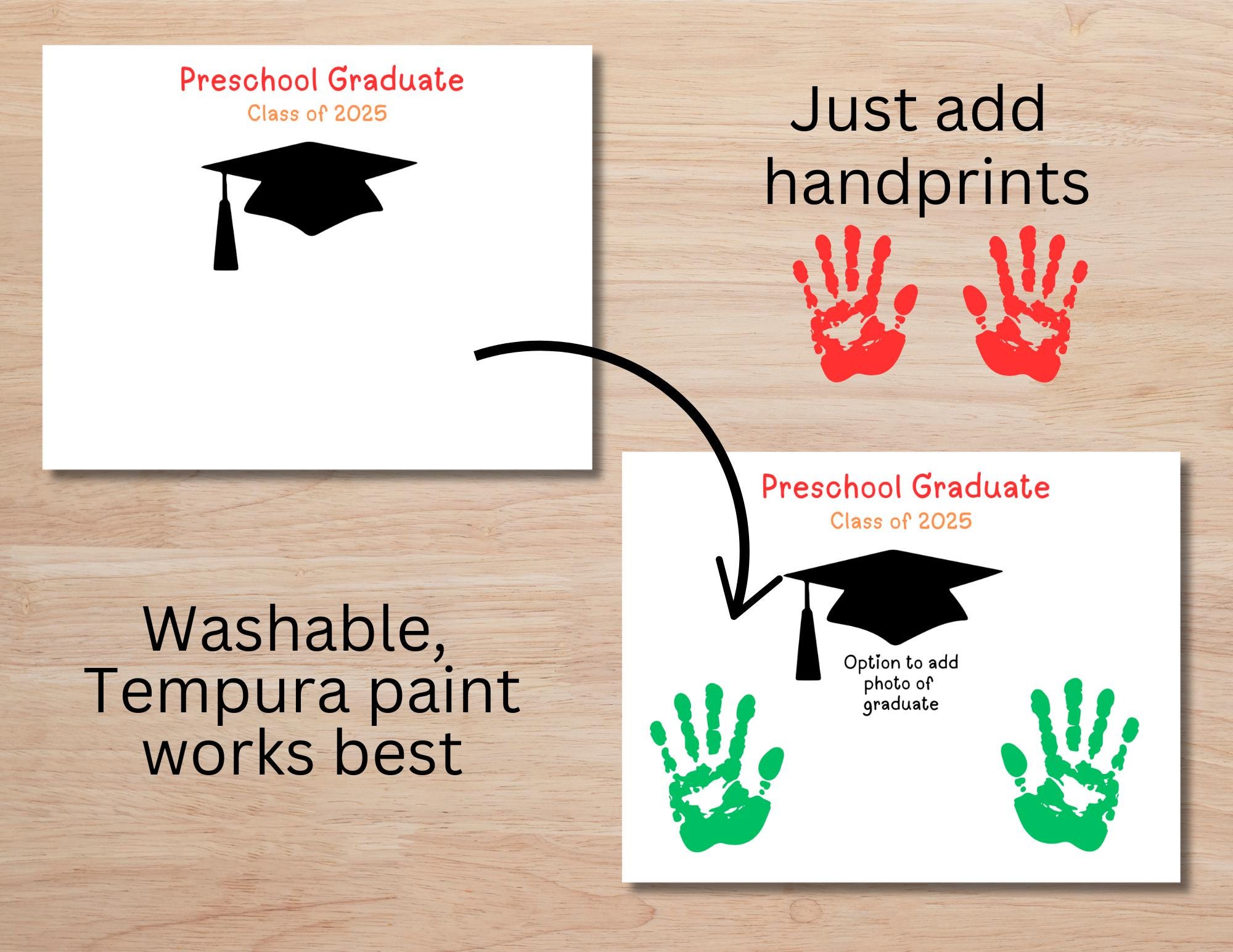 Preschool Graduation, Preschool Graduation Gift, Preschool Handprint ...