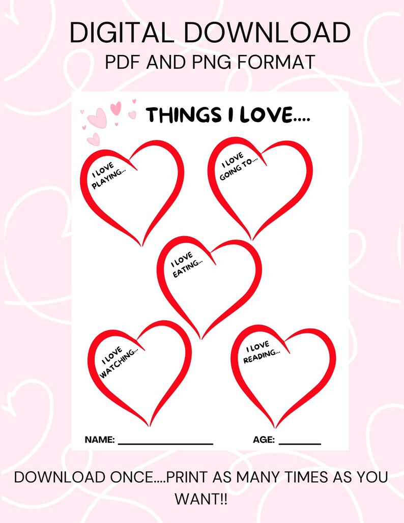 Printable Valentines Day Activity Pack, Kids Love Printable, DIY ...