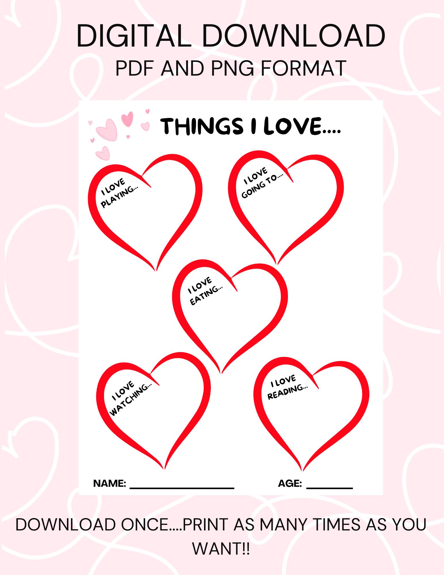 Printable Valentines Day Activity Pack, Kids Love Printable, DIY ...