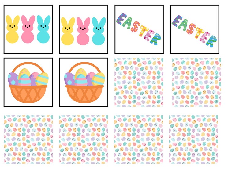Fun Kids Matching Game Printable, Memory Match Activity for Easter ...