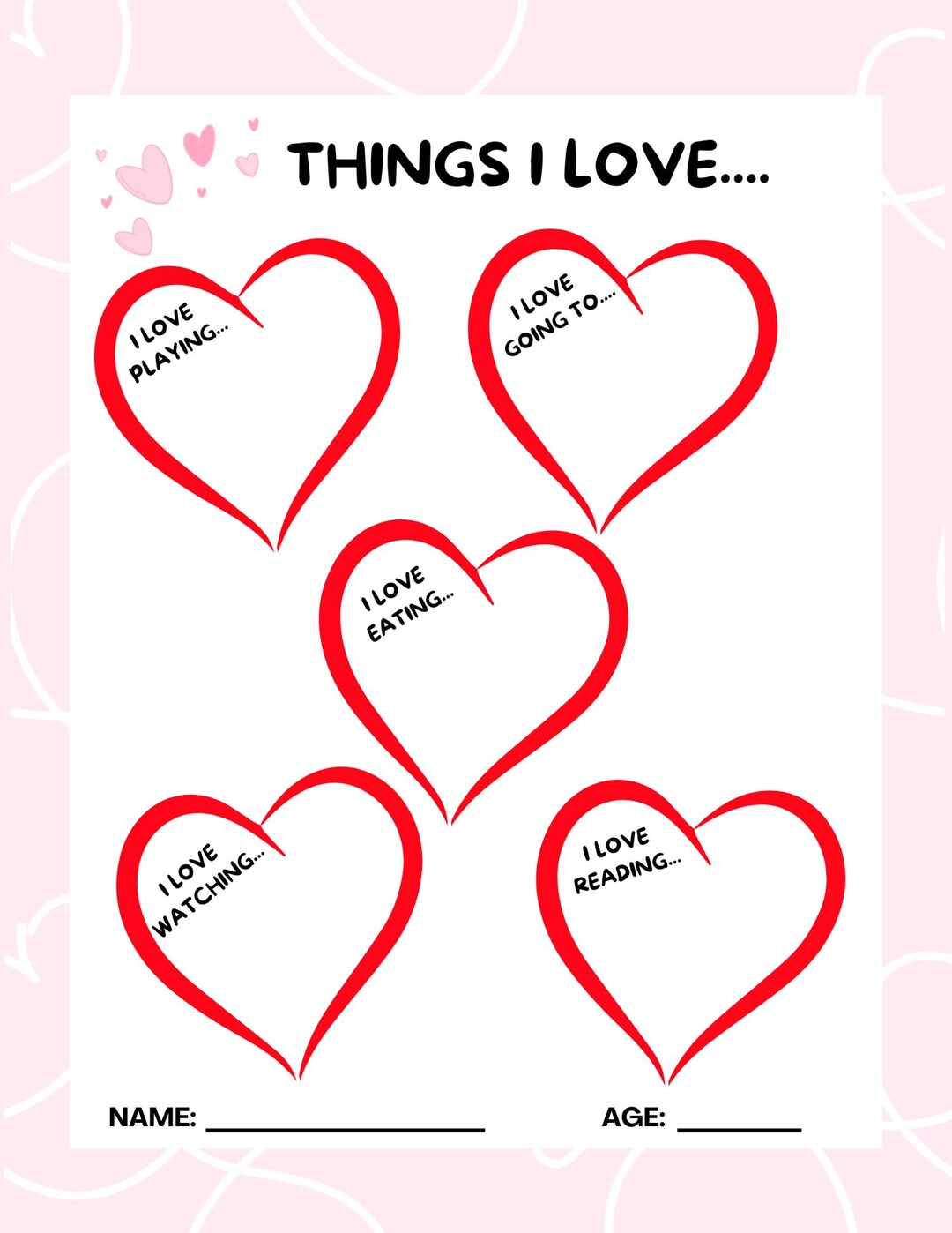 Printable Valentines Day Activity Pack, Kids Love Printable, DIY ...