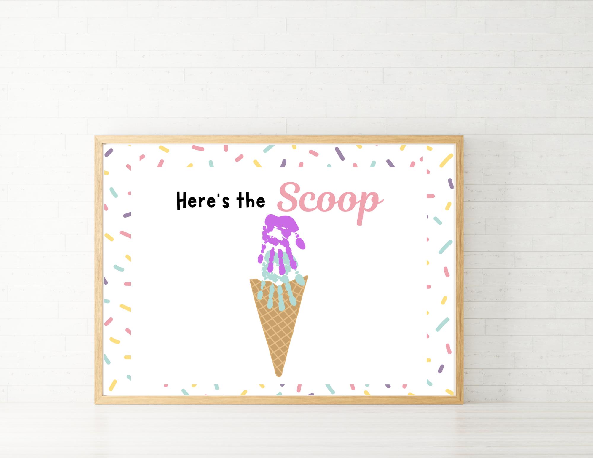 Handprint Craft Printable Summer, Summer Handprint Craft, Ice Cream ...