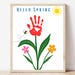 Spring Handprint Craft, Spring Handprint Art, Spring Craft Printable ...