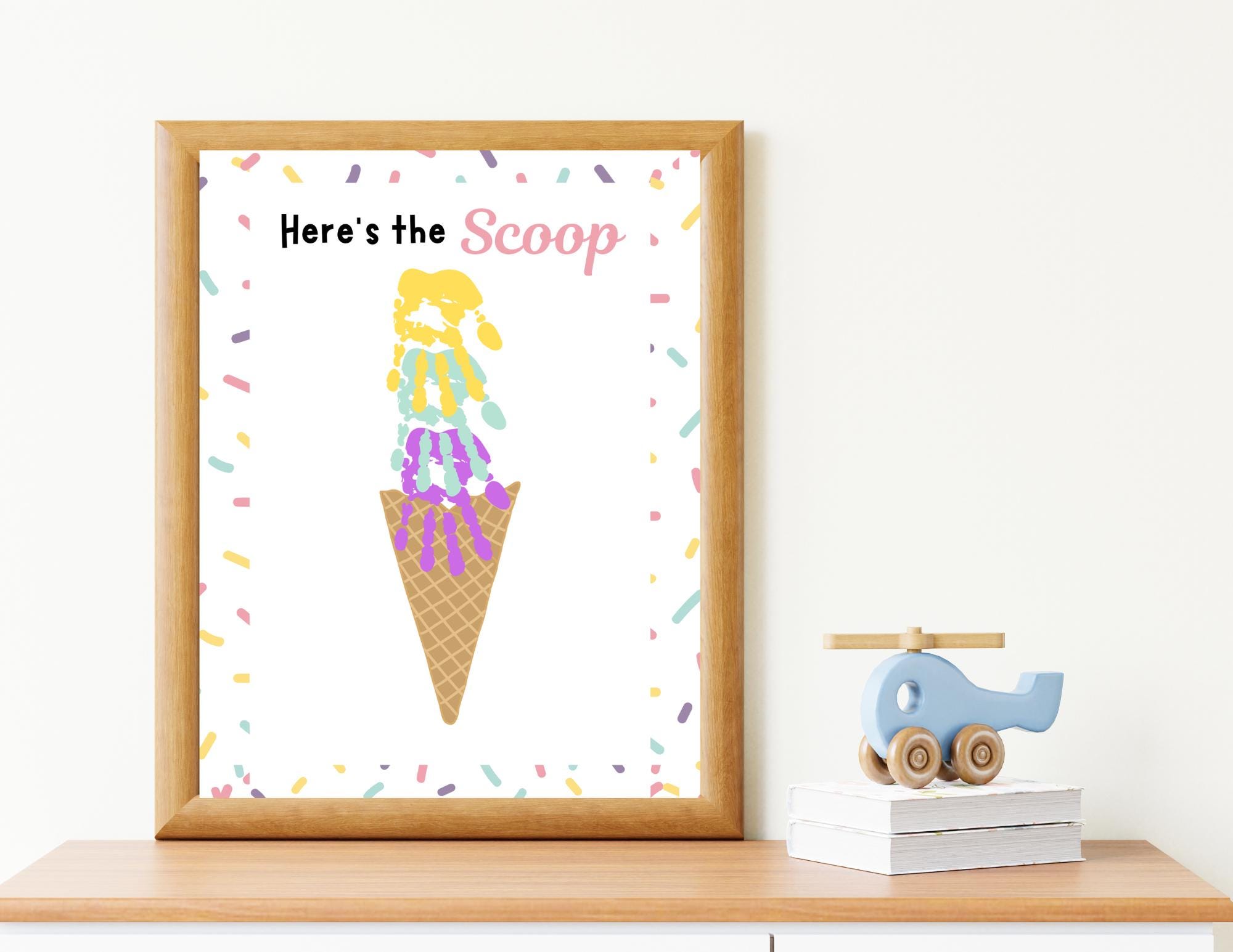 Handprint Craft Printable Summer, Summer Handprint Craft, Ice Cream ...