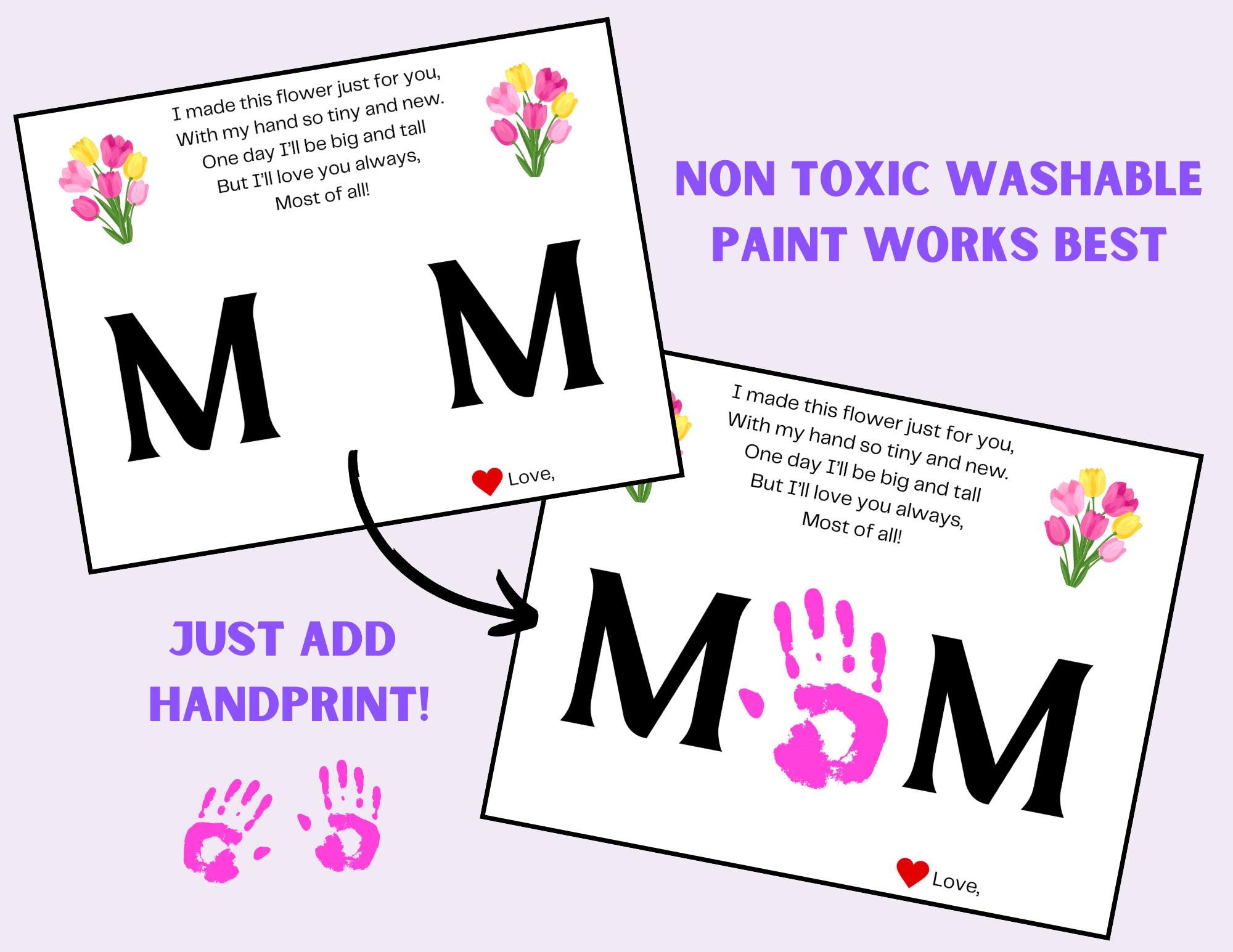 Mothers Day Handprint Printable, Mothers Day Handprint Craft, Mothers ...