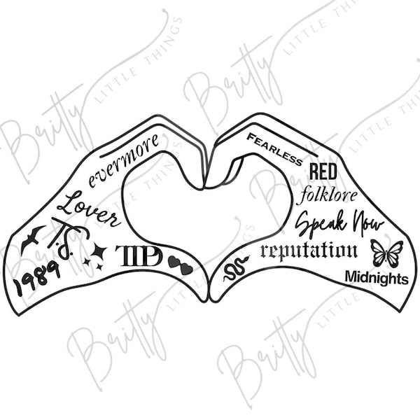 Taylor Swiftie Heart Hands Svg - Etsy