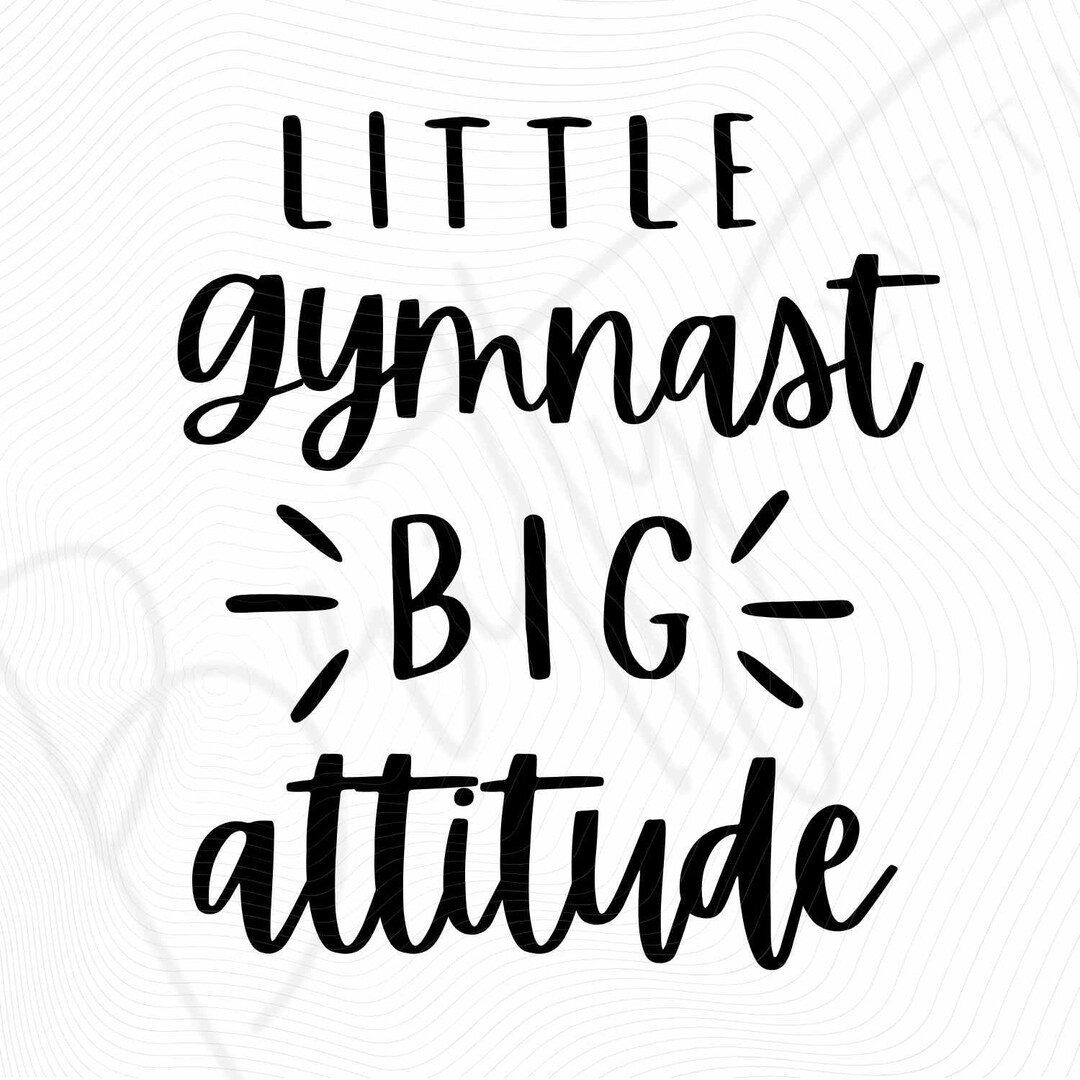 Little Gymnast Big Attitude | Gymnastics | Gymnast Girl SVG PNG - Etsy
