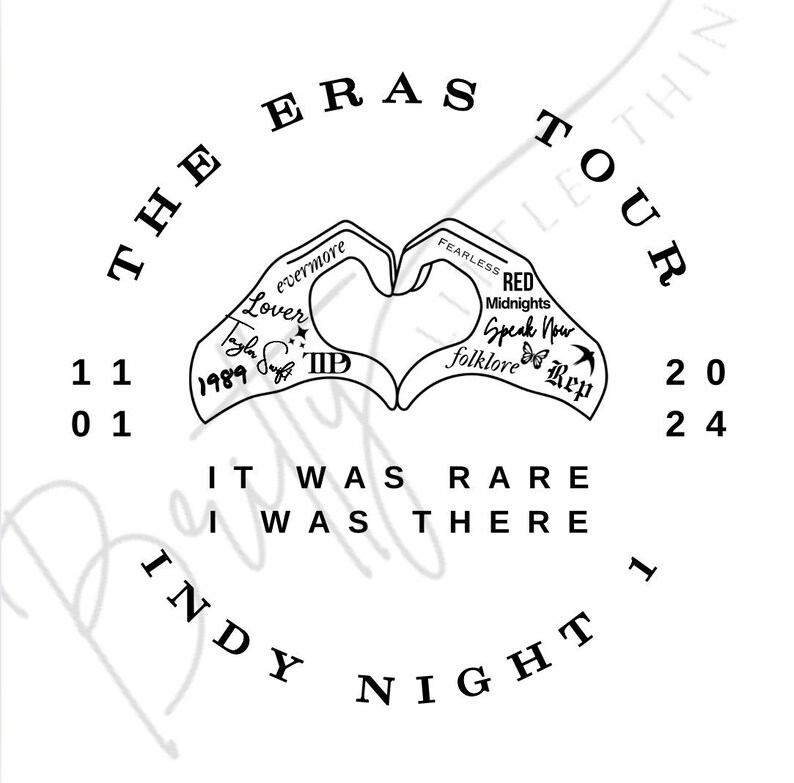Indy Eras Tour Night 1 SVG PNG - Etsy
