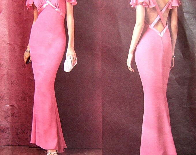 Vogue 2728, Sultry Mermaid Dress W Plunging Back Sz 8-12, Unused - Etsy
