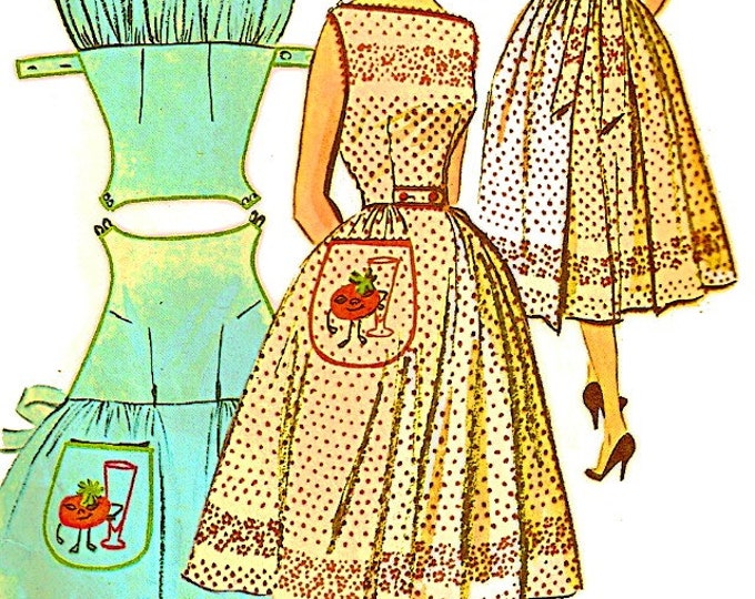 Vintage Double Wrap Apron Dress, Like Walkaway Dress. Mccall's 2104 ...