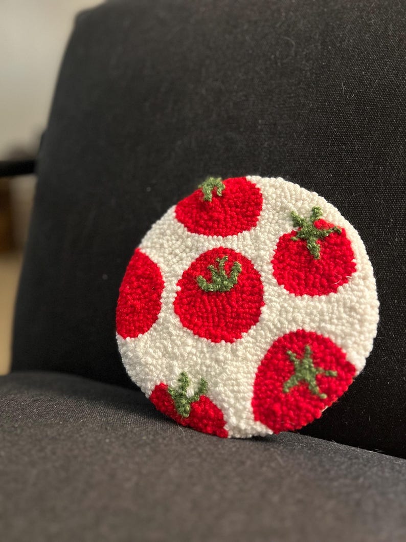 Mediterranean Tomato Punch Needle Wall Hanging - Etsy