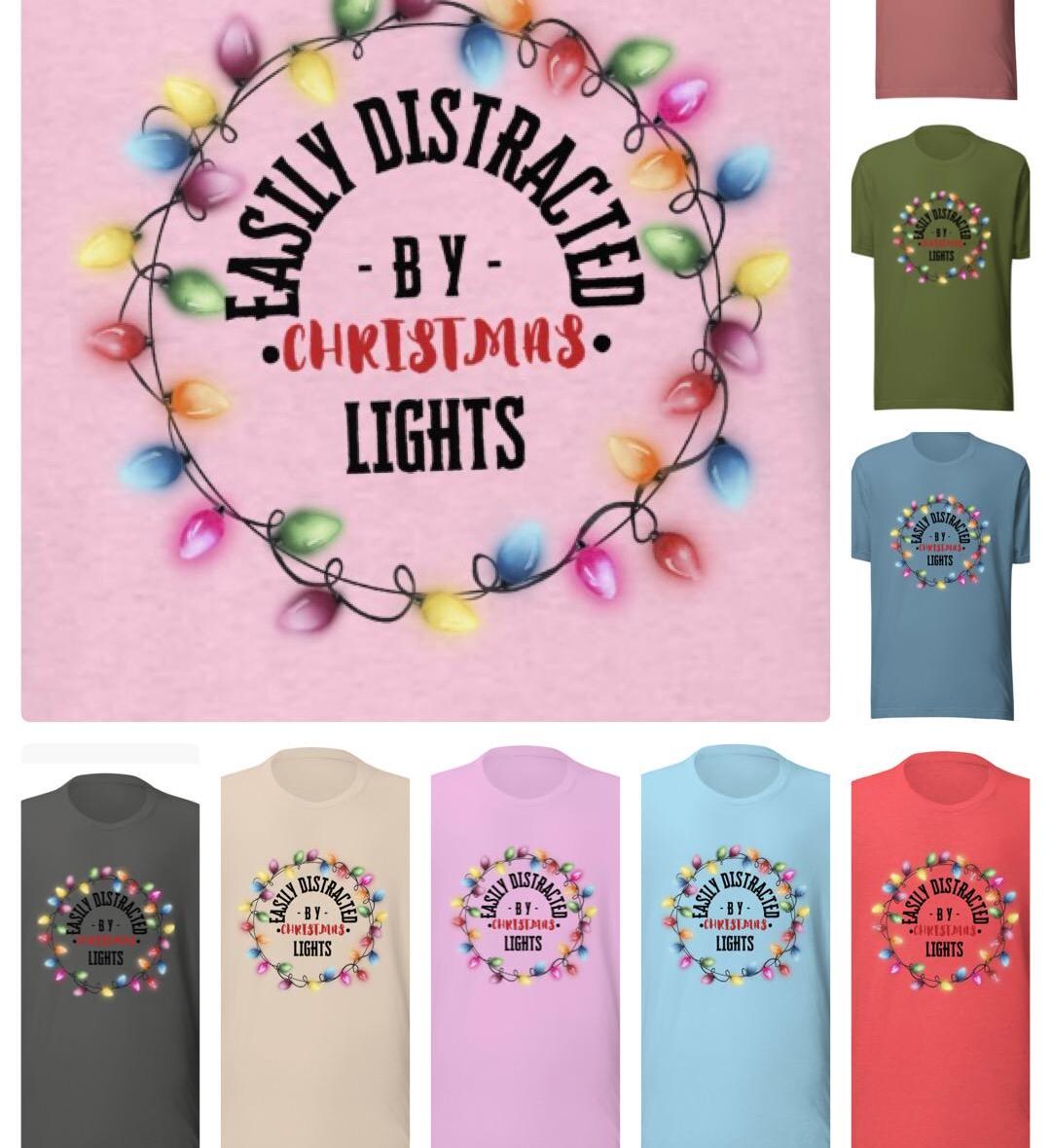 Easily Distracted by Christmas Lights Digital Download File - Etsy