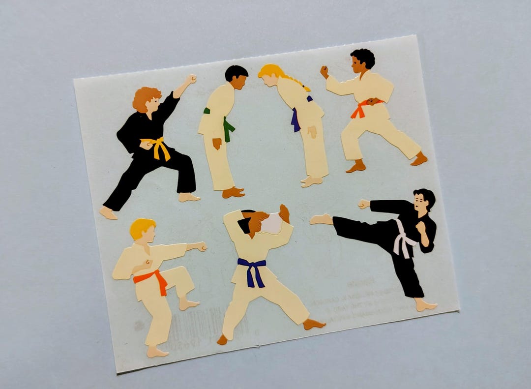 Vintage Mrs. Grossman's Karate Kids Stickers, 90s Martial Arts ...