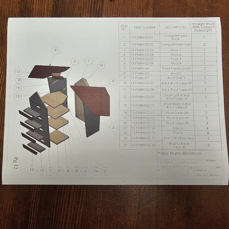 Purple Martin Bird House Plan - Etsy