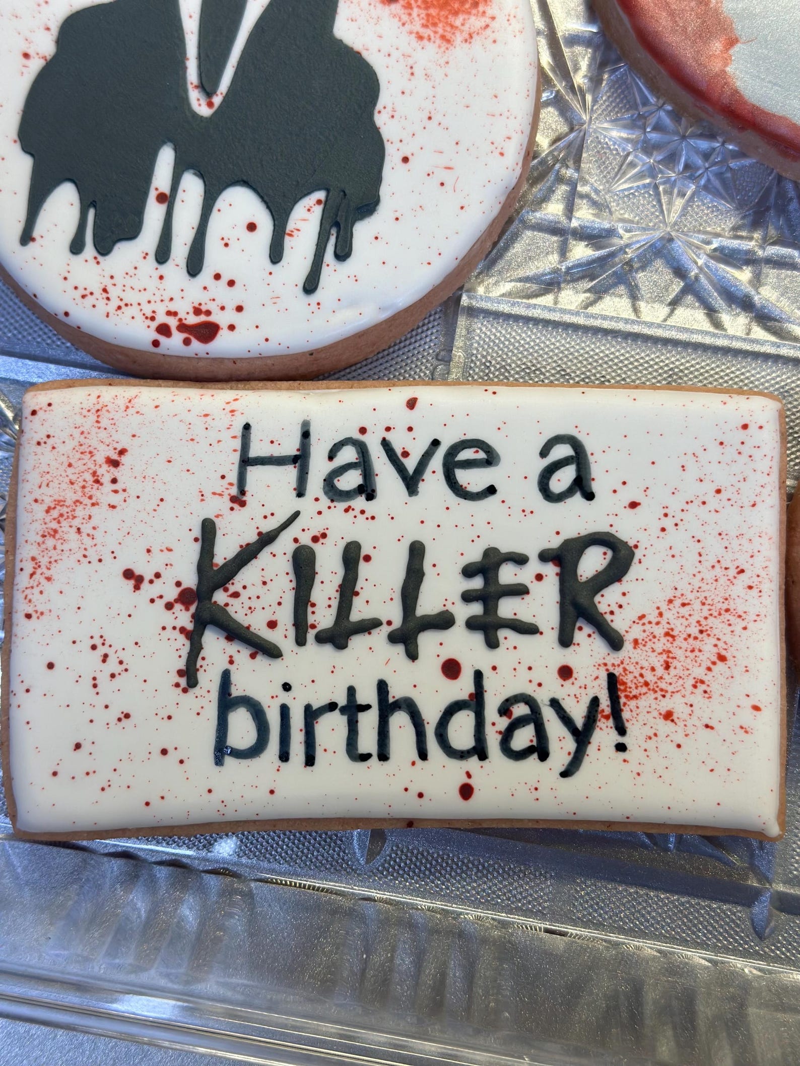 Set of 7 ‘KILLER BIRTHDAY’ Themed Cookies. Horror Movie Inspired. Baked ...