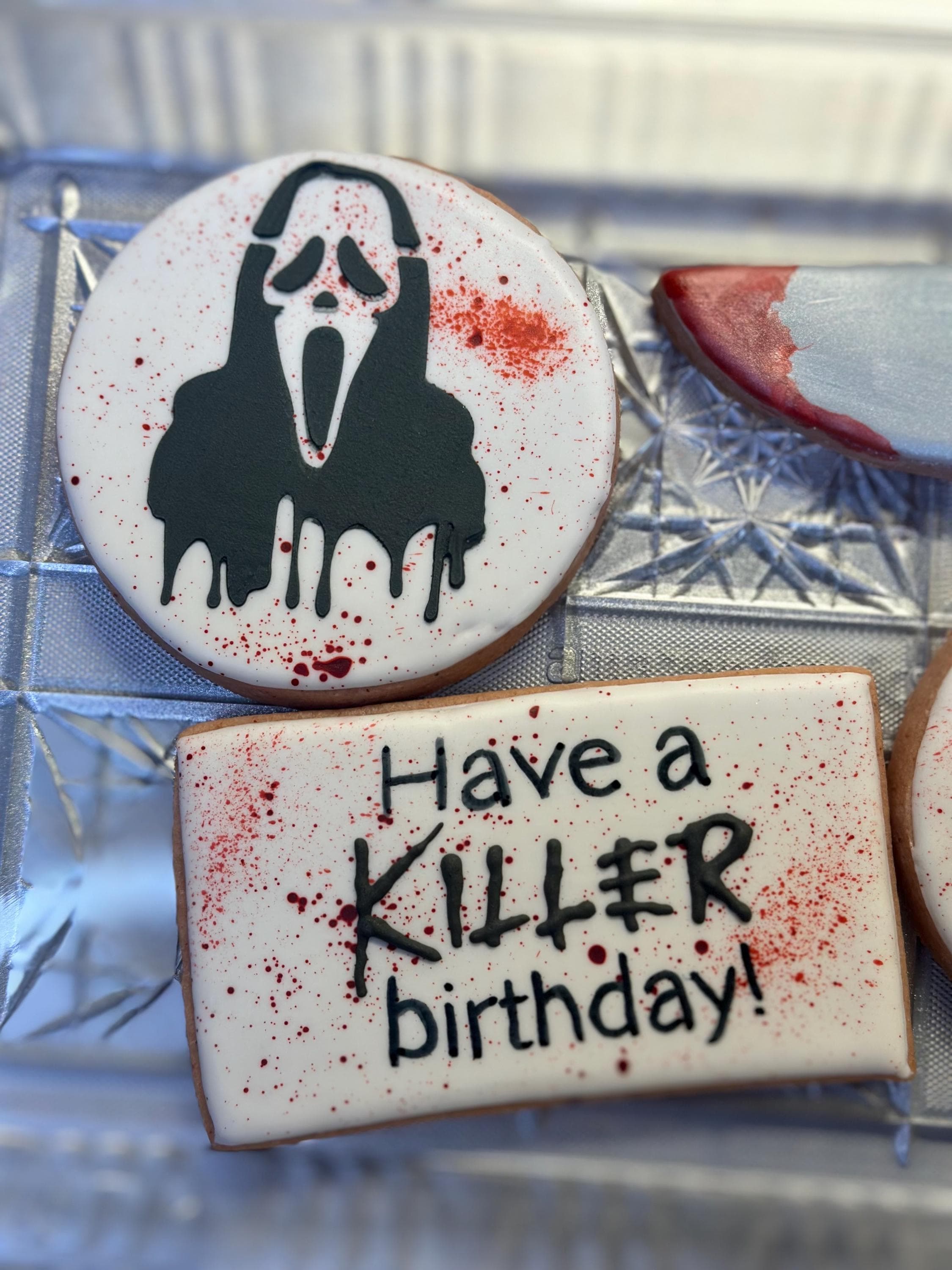 Set of 7 ‘KILLER BIRTHDAY’ Themed Cookies. Horror Movie Inspired. Baked ...