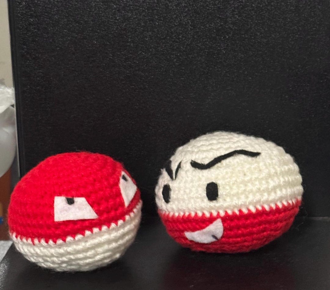 Pokemon Electrode/voltorb Crochet Amigurumi Toy Doll Plush - Etsy