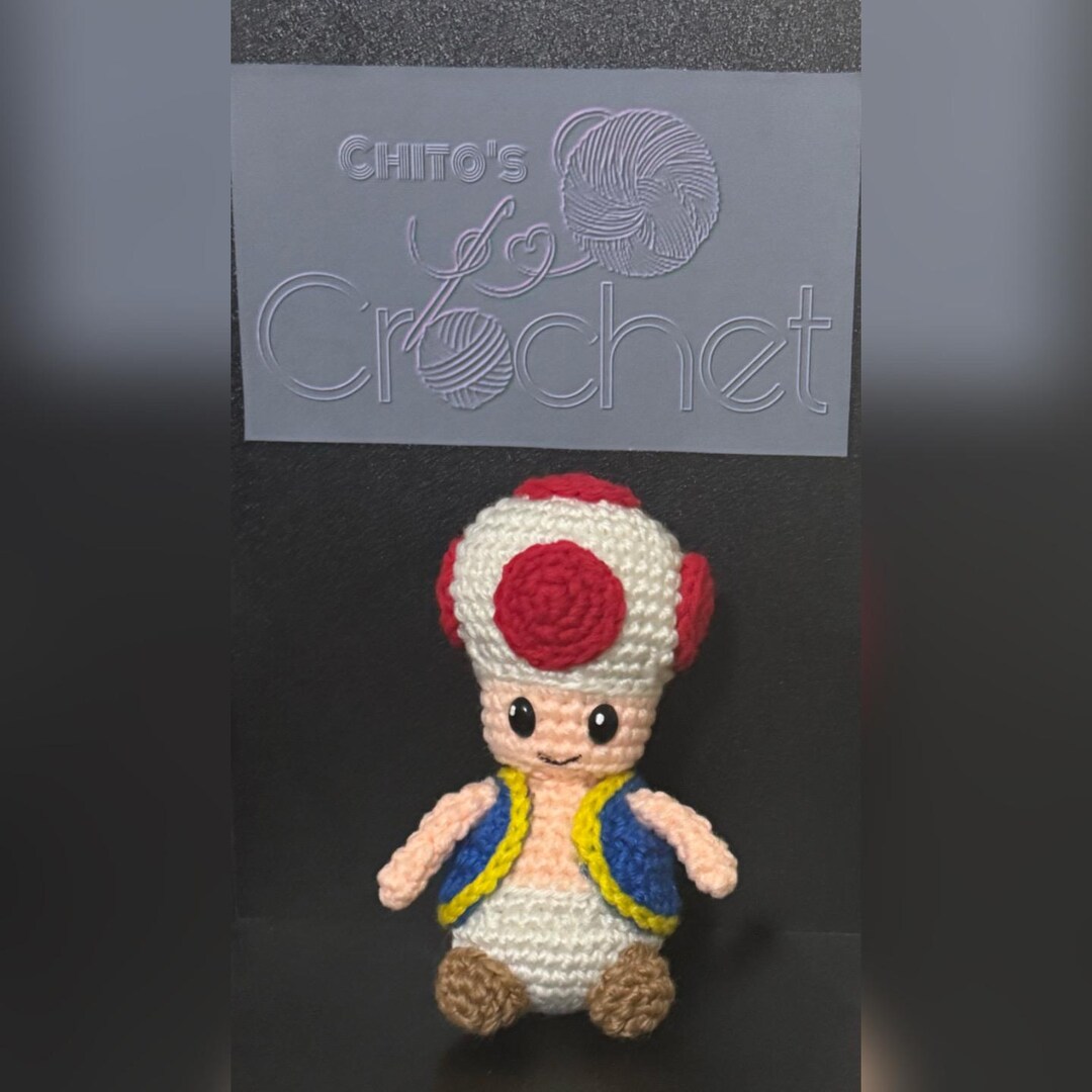Kröte von Mario Bros. Gehäkelte Amigurumi-Spielzeugpuppe aus Plüsch ...