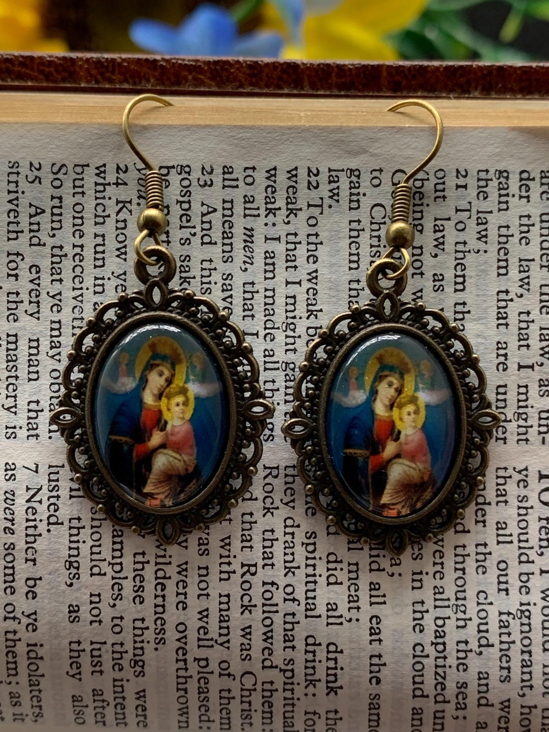 Religious Catholic Earrings - Etsy