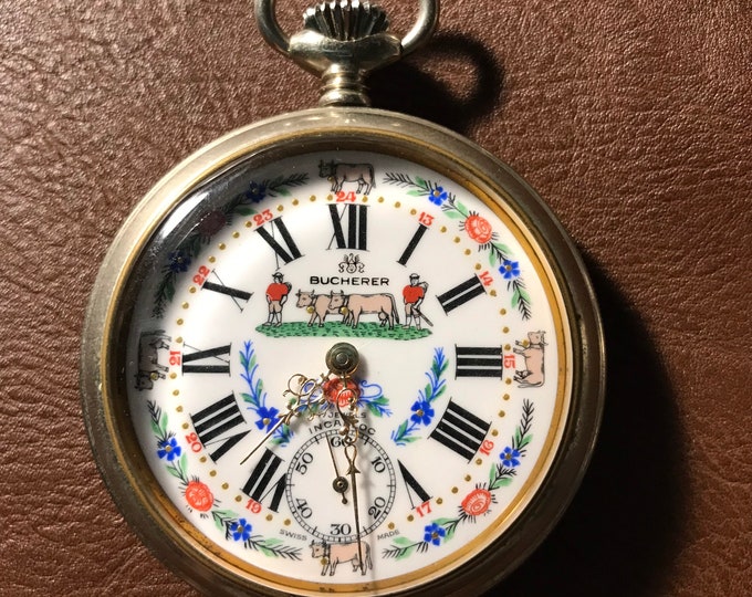 Vintage Bucherer Pocket Watch - Etsy
