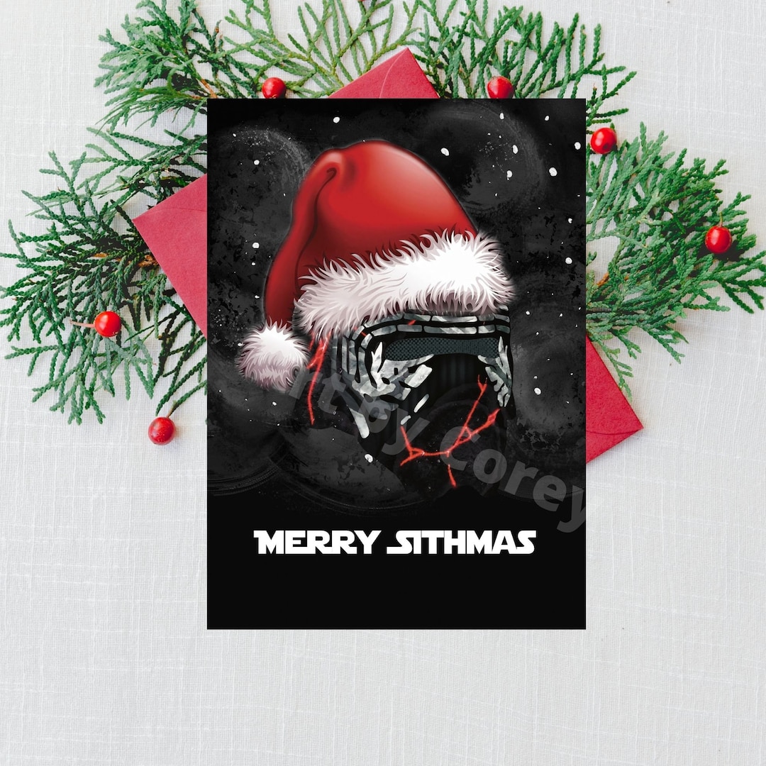 Kylo Ren Christmas Card: Merry Sithmas Star Wars Fan Art - Etsy