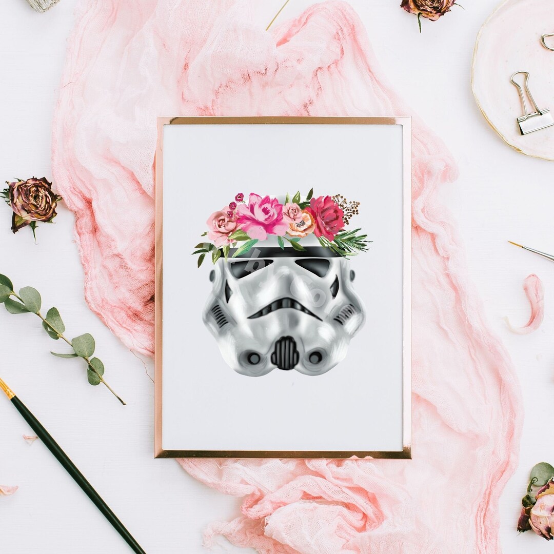 Stormtrooper Floral Nursery Art Print: Star Wars Fan Art (8x10) - Etsy