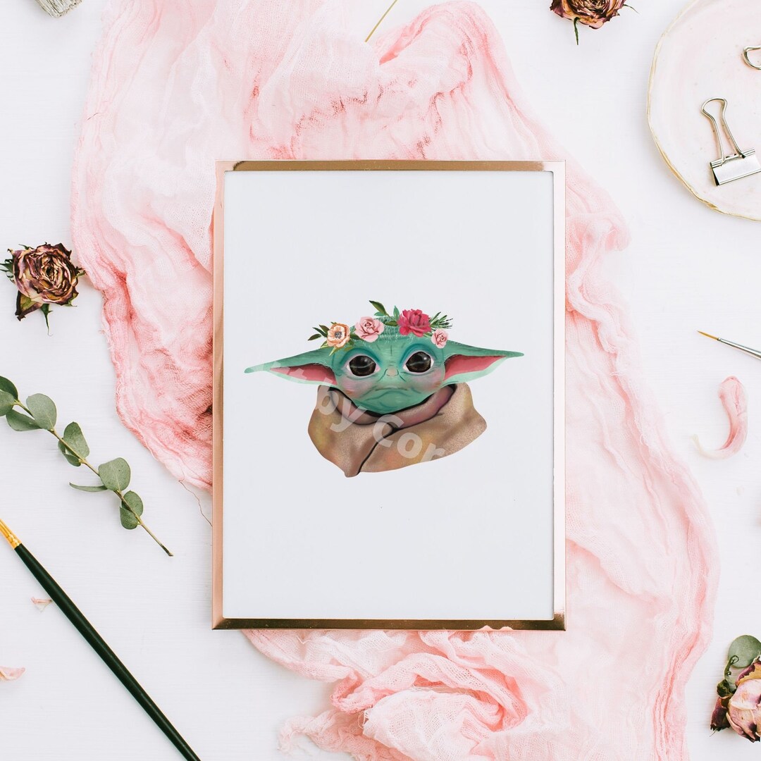 GROGU // STAR WARS // Baby Yoda // the Child // Nursery Art // Wall Art ...