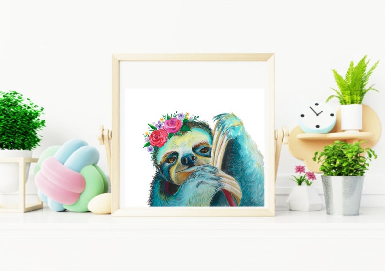 Sloth Watercolor Print Original Artwork - Etsy