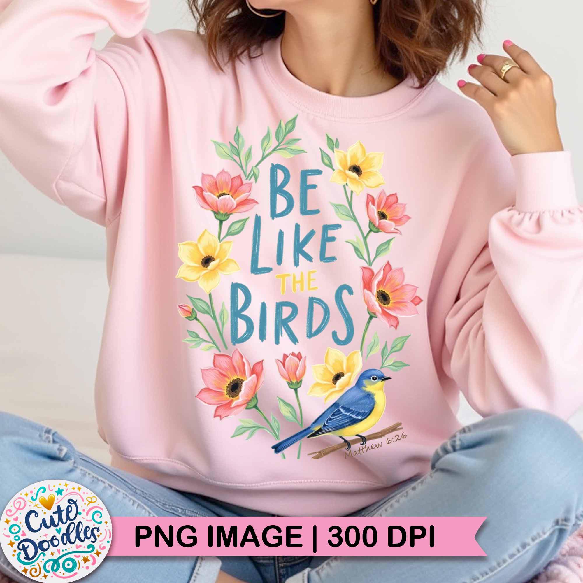 Bible Verse PNG, Be Like the Birds Png, Preppy Easter Png, Amen Png ...
