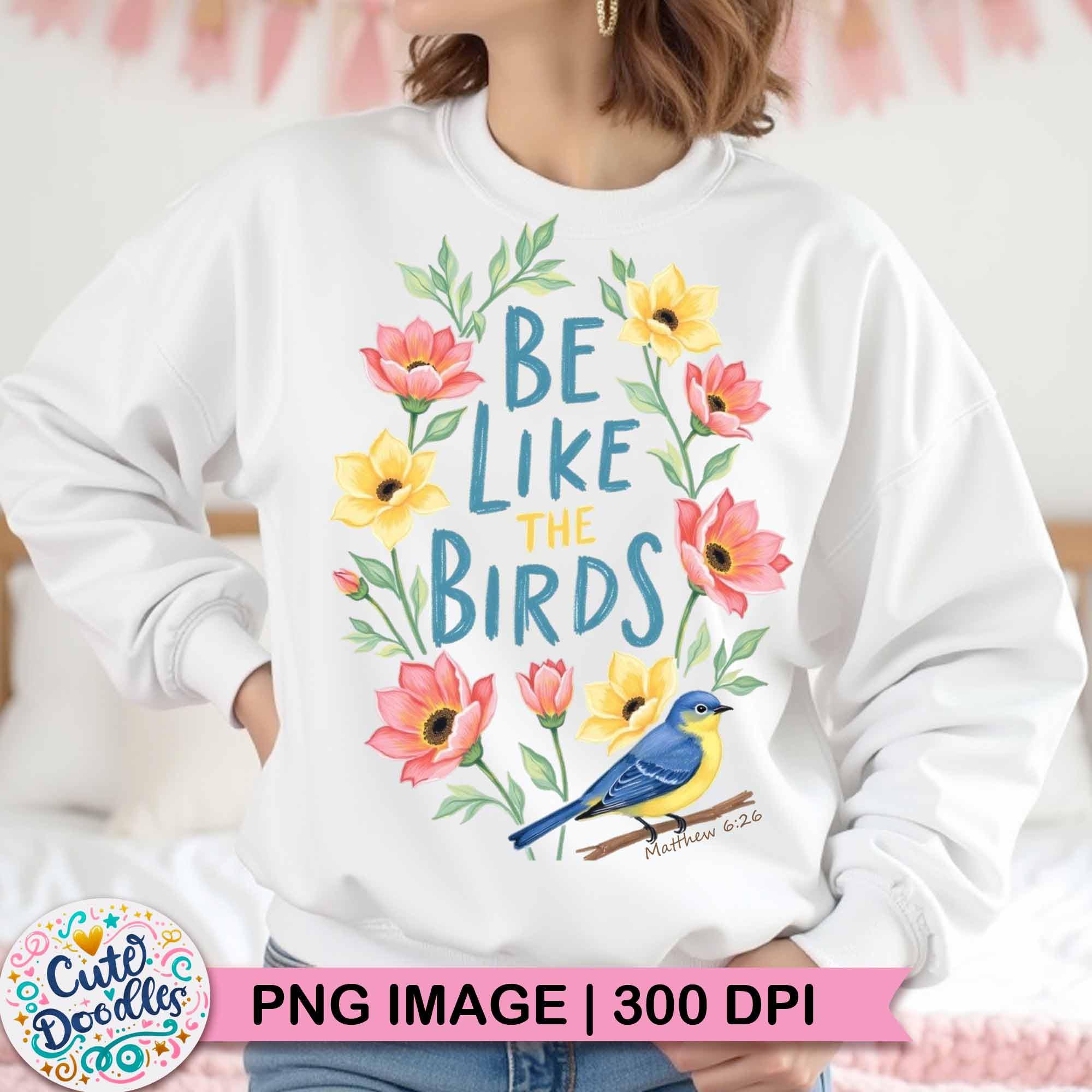 Bible Verse PNG, Be Like the Birds Png, Preppy Easter Png, Amen Png ...