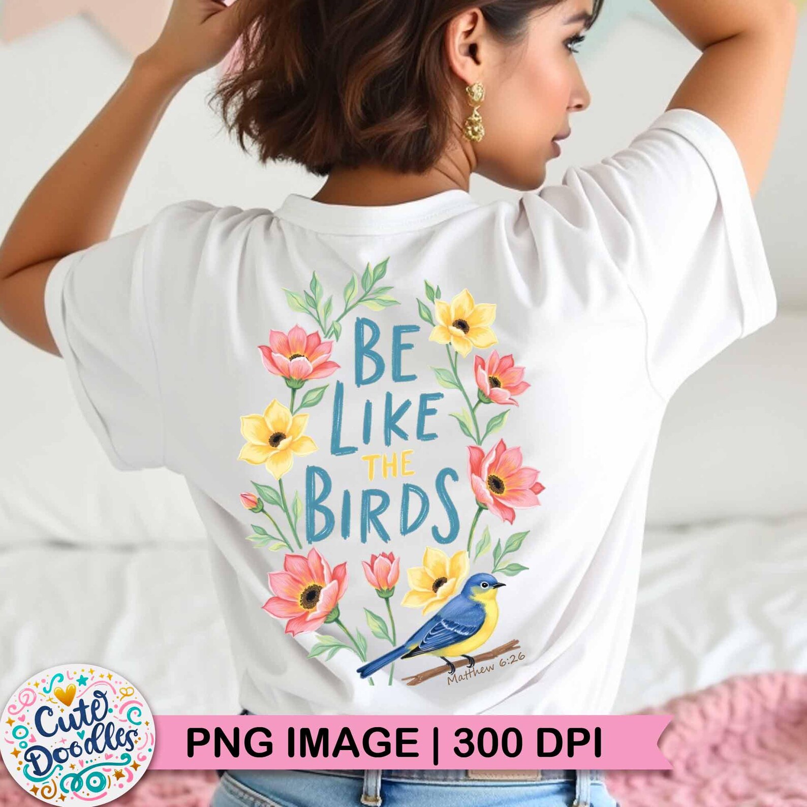 Bible Verse PNG, Be Like the Birds Png, Preppy Easter Png, Amen Png ...