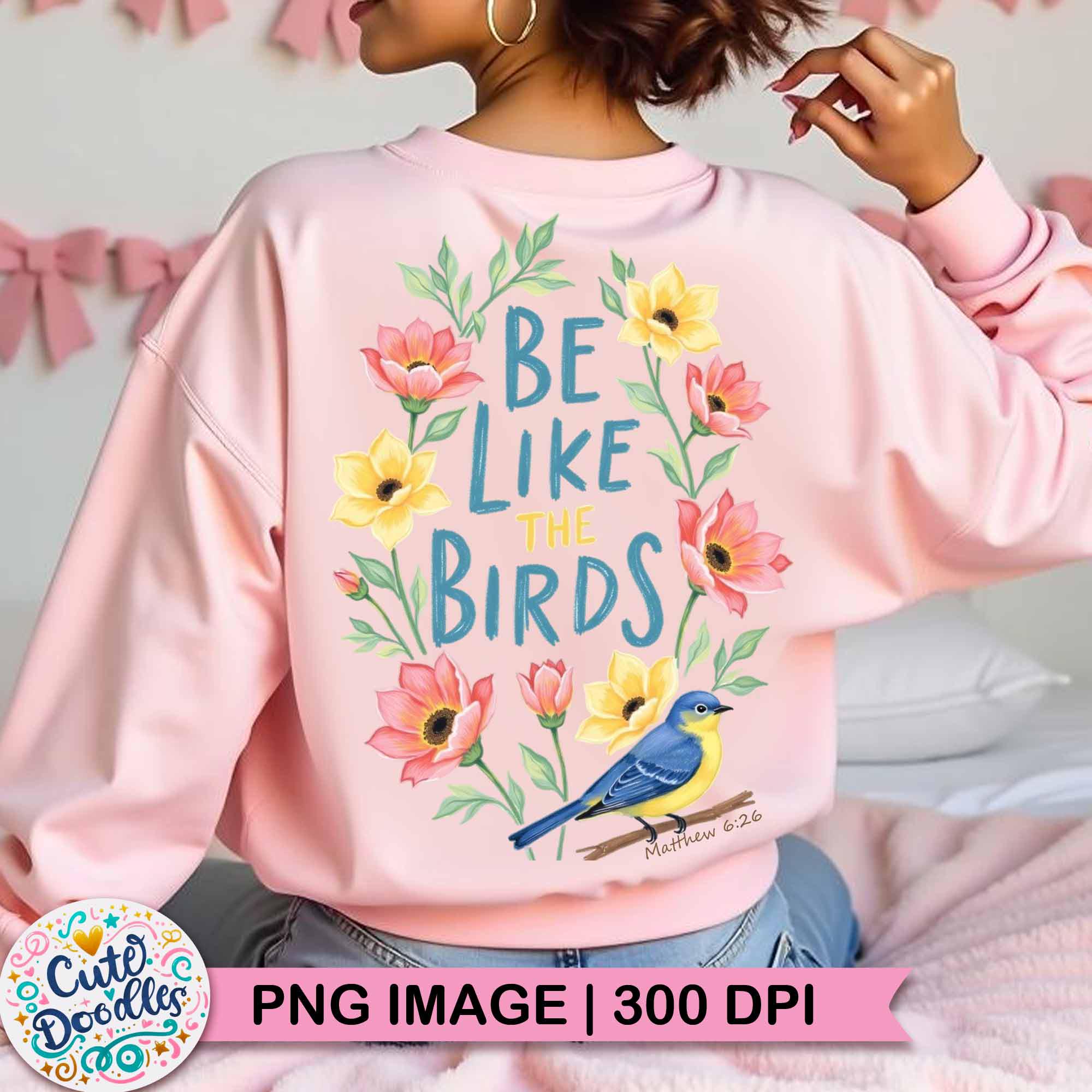 Bible Verse PNG, Be Like the Birds Png, Preppy Easter Png, Amen Png ...